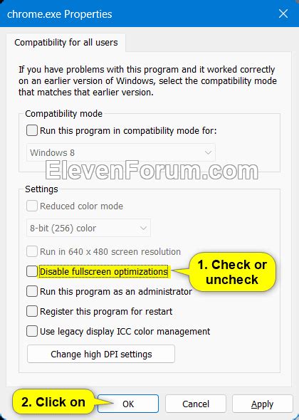 Enable Or Disable Fullscreen Optimizations For Games In Windows 11 Windows 11 Forum