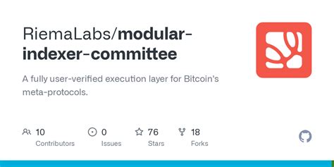 Github Riemalabsmodular Indexer Committee A Fully User Verified