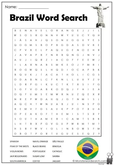 Geography Word Search Monster Word Search Artofit