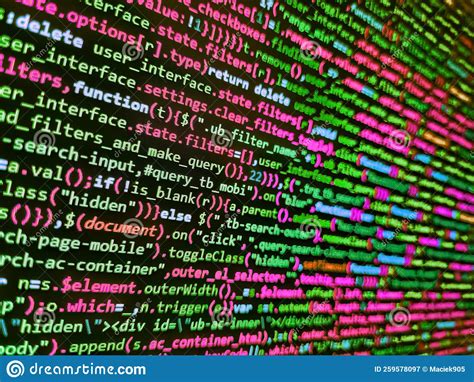 Developing Programming Binary Code Screen Of Web Developing Php Code
