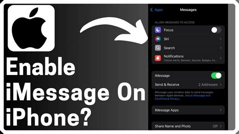 How To Enable IMessage On IPhone Full Guide YouTube