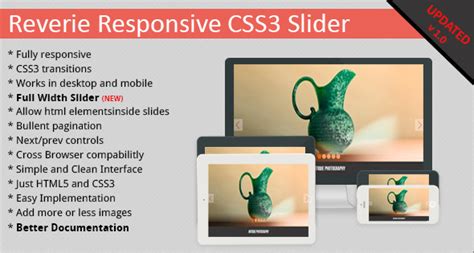 reverie responsive css3 slider by reverietech codecanyon