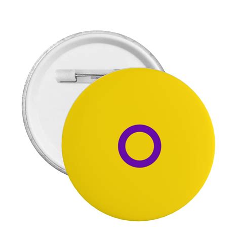 Intersex Pride Flag Circular Button Fashion Badge Decoration Backpack Clothing Suitable For