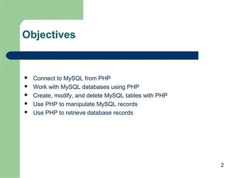 Php With Mysql Database