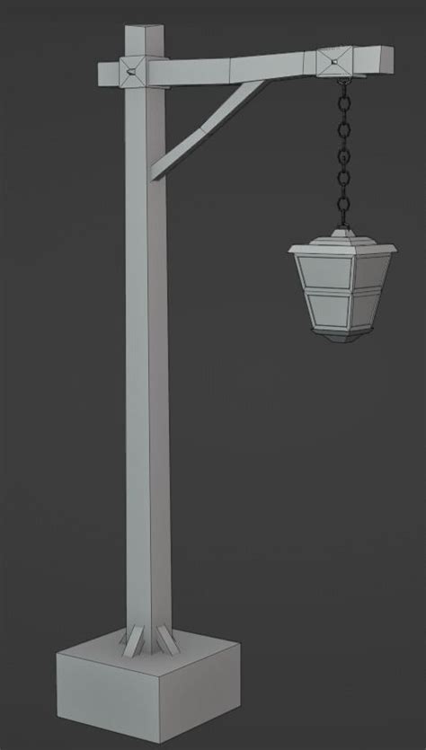 Medieval Light Post 3d Model Cgtrader
