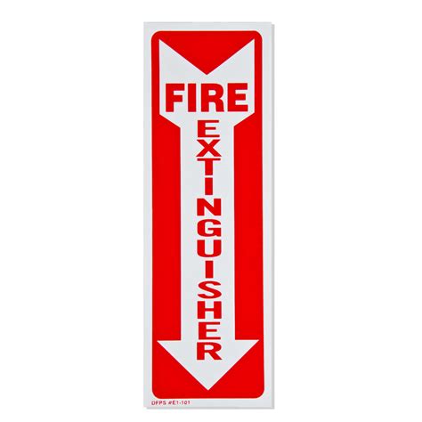 Fire Extinguisher Adhesive Label 4 X 12