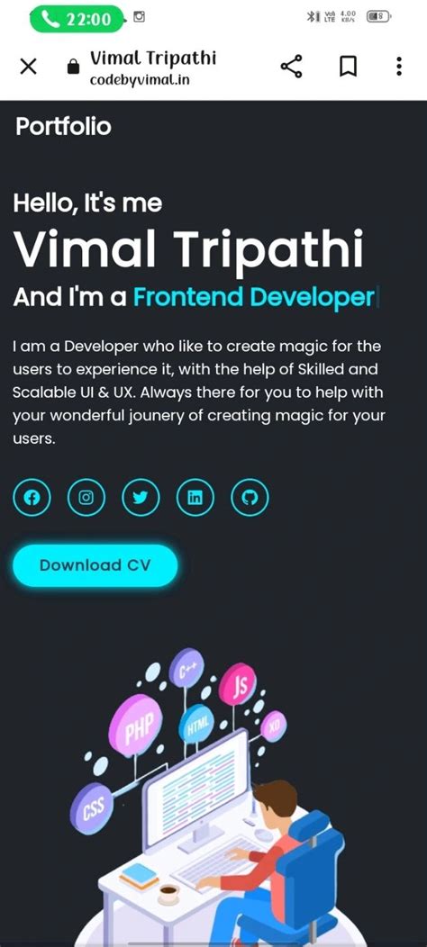 Vimal Tripathi On Linkedin Coding Development Developer Portfolio Portfoliowebsite