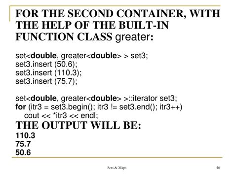 Ppt Sets And Maps Associative Containers Powerpoint Presentation Id