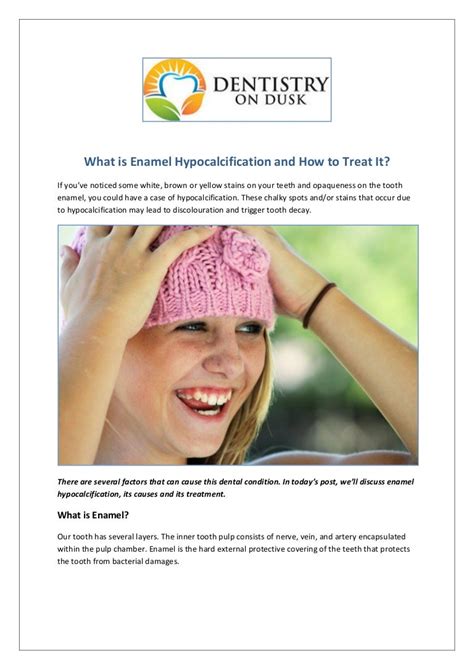 What Is Enamel Hypocalcification And How To Treat It