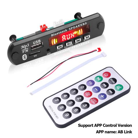 App Supported Bluetooth 5 0 Mp3 Decoder Board Dc 5v 12v Audio Decoding Module Usb U Disk Tf Fm