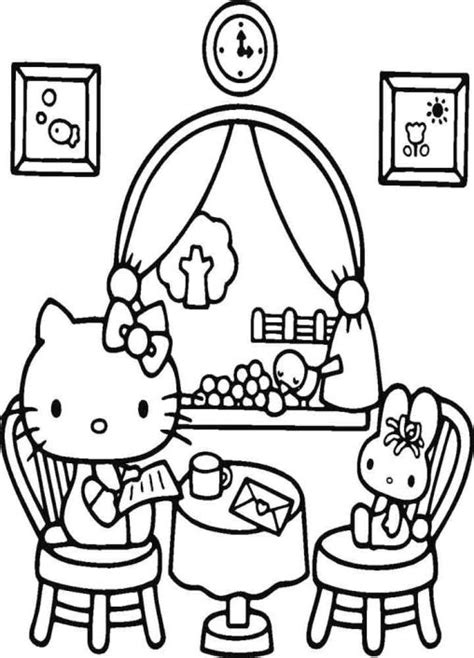 Hello Kitty Coloring Pages Printable And Free Gbcoloring