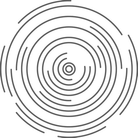 Circle Concentric Lines Rippled Rings And Round Sound Waves Pattern Radial Signal Radar Sign