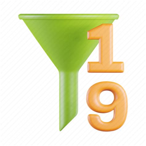 Sort Sorting Filter Funnel Number Order Ascending 3d Illustration Download On Iconfinder