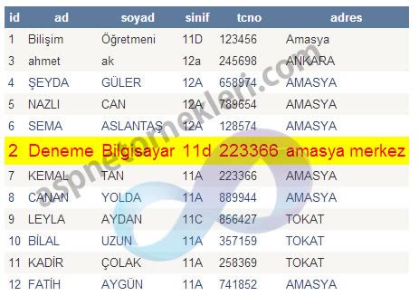 Asp net GridView ile Satırları Sürükle Bırak Drag and Drop Rows Asp