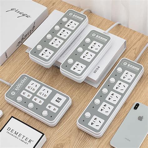 多功能插座面板多孔usb排插延长线插板接插拖线板插排5 6 8 10米 虎窝淘