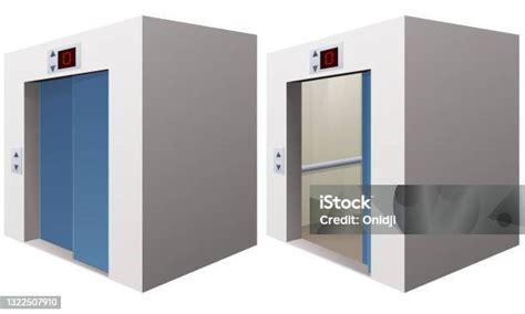 닫힌 문과 열린 문이 있는 3d 엘리베이터 컬렉션 엘리베이터에 대한 스톡 벡터 아트 및 기타 이미지 엘리베이터 문 0명 Istock