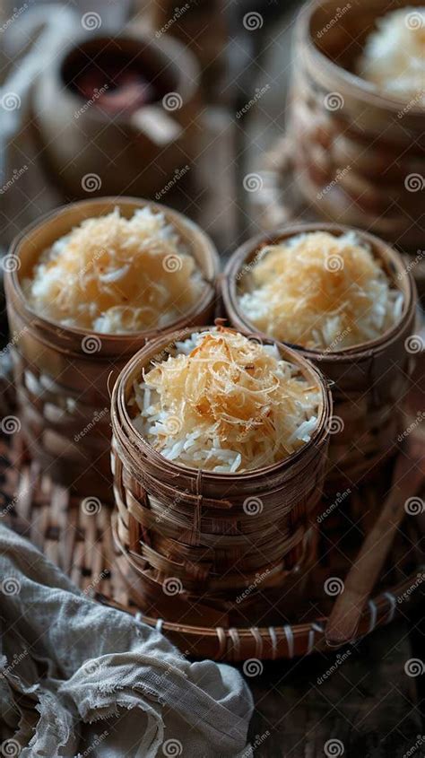 Delicious Thai Dessert Delight Exotic Sweet Thai Steamed Sticky Rice