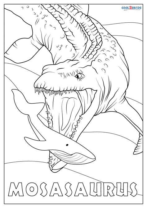 Jurassic World Coloring Pages Mosasaurus Ark 2025