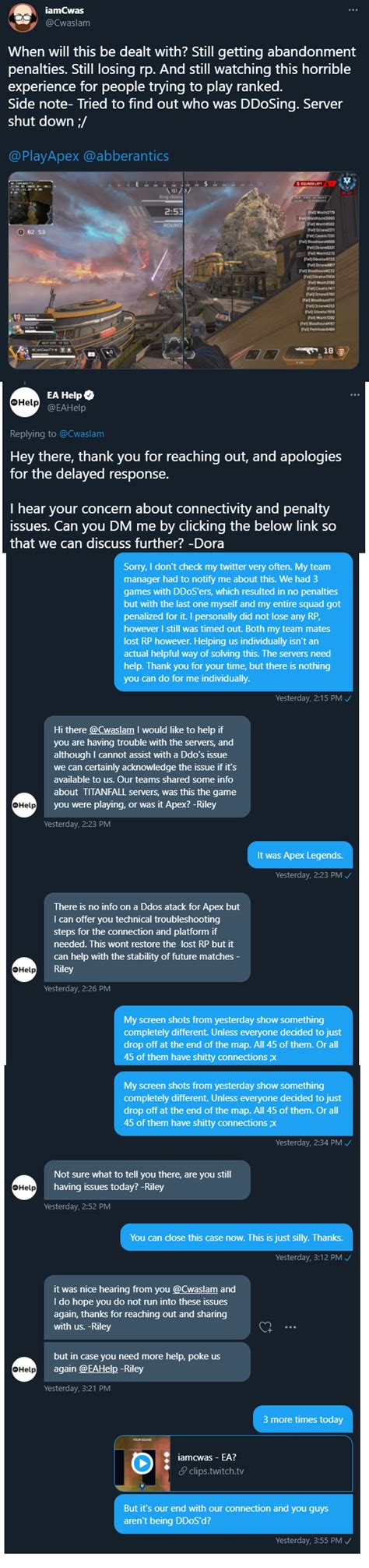DDoS Don T Exist It S Our Connection R Apexlegends