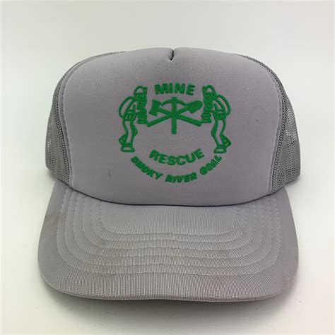 Vintage Trucker Hat Snapback Smoky River Coal Mine Re Gem