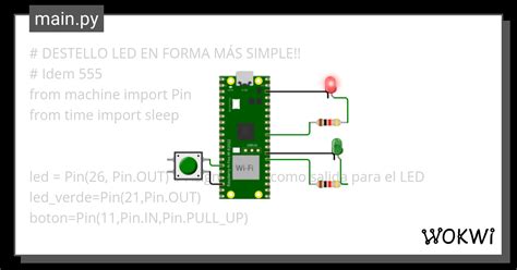 555 Destello LedbotÓn Led Wokwi Esp32 Stm32 Arduino Simulator