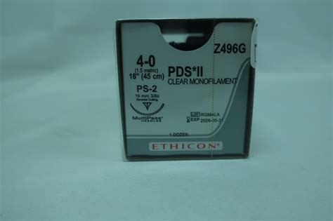 New Ethicon Pds Ii Polydioxanone Suture Clear Monofilament Pds Ii