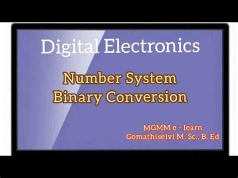 Binary Conversion Binary To Decimal Binary To Octal Binary To Hexadecimal Tamil YouTube