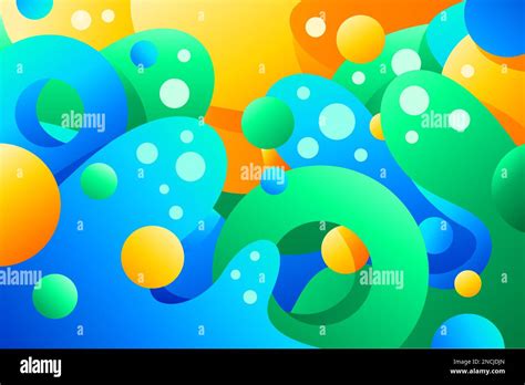 Colorful Flowing Wave Abstract Shape Background Design Modern Fun Fluid Vector Stock Vector