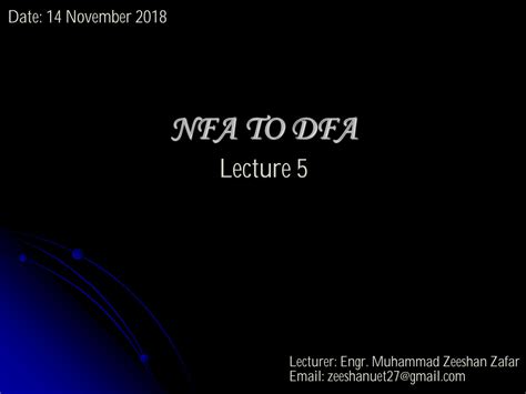 SOLUTION Lecture 5 A Conversion Of Nfa To Dfa Subset Construction