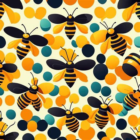 Premium Vector Bee Seamless Pattern