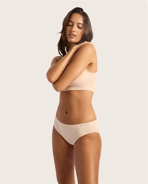 Womens Bamboo Hipster Bikini Underwear In Shell Boody Nz