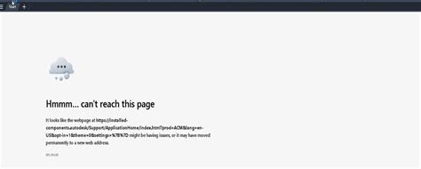 Hmmm Cant Reach This Page Error Appears When Autocad Is Launched