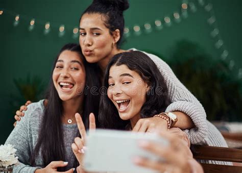 Selfies With My Favourite Sis Young Sisters Taking Selfies Together At