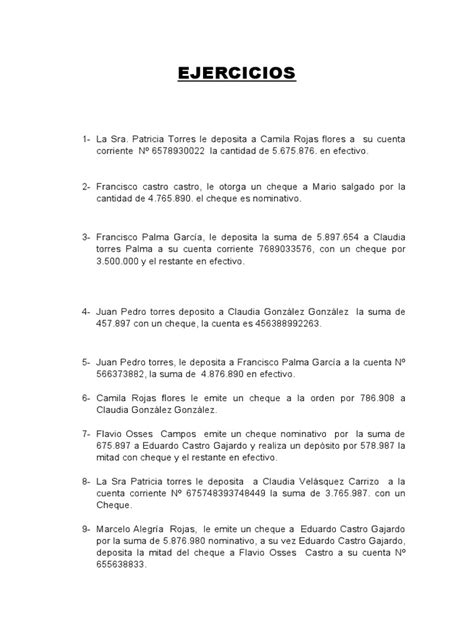Copia De Ejercicios Cajero Bancario Pdf