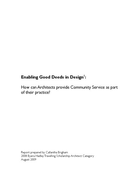 Enabling Good Deeds In Design Report Download Free Pdf Corporate