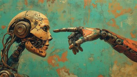 Bridging The Gap Through The Synergy Of Human And Machine Stock Image