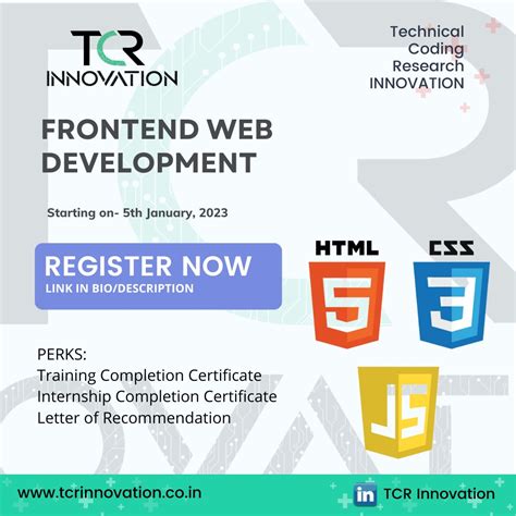 🔸frontend Web Development Internship Program🔸 Technical Coding Research Innovation