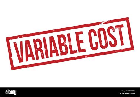 Red Variable Cost Rubber Stamp Seal Vector Stock Vector Image Art Alamy
