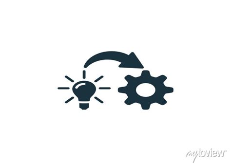 Idea Execution Icon Monochrome Simple Sign From Idea Collection • Wall Stickers Technician