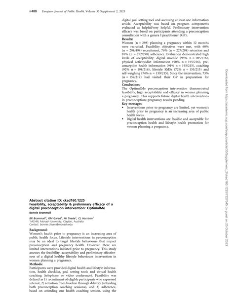 Pdf Feasibility Acceptability And Preliminary Efficacy Of A Digital Preconception Intervention