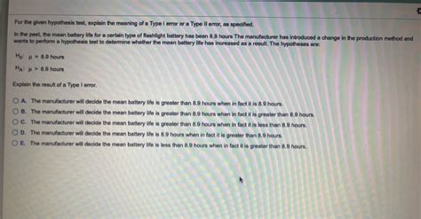 solved for the given hypothesis test explain the meaning of