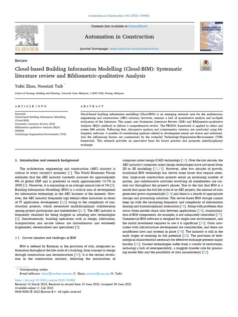 Cloud Bim Systematic Literature Review And Bibliometric Qualitative Analysis Pdf Cloud