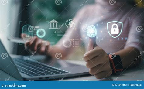 Women Use Fingerprint Identification To Access Personal Financial Data For E Kyc Electronic