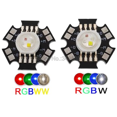 5pcs Lot 4W RGBW RGBWW High Power LED Light Emitter Bead RGB Warm White Or RGB White 4 Chip