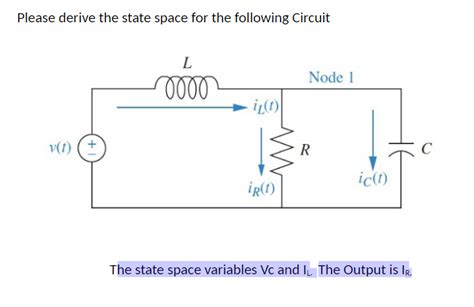 Solved Please Derive The State Space For The Following