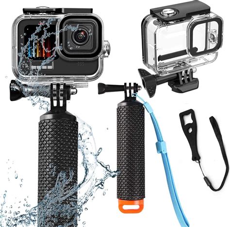 Boanddqq Compatible For Go Pro Hero 13 12 11 10 9 Black Waterproof Housing Case 60m