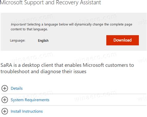 Use Microsoft Support And Recovery Assistant Sara In Windows 10