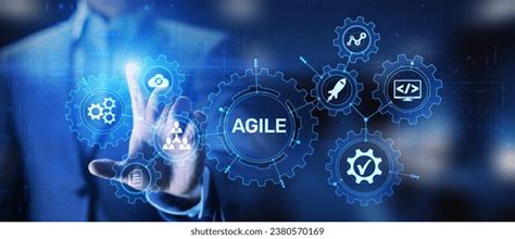 Agile Software Development Methodology Concept On Stock Vector Royalty