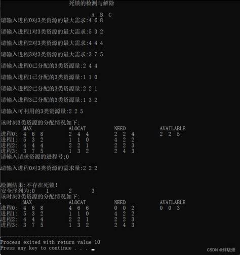银行家算法 csdn博客