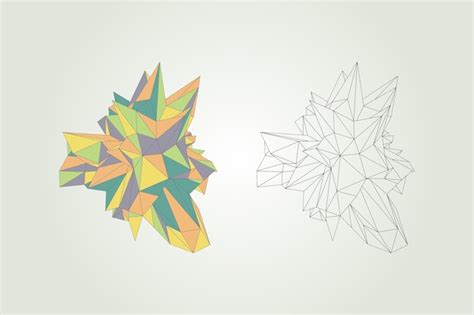 Premium Vector Abstract Geometric Polygonal Shapes Isolated